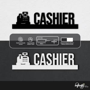 Notice 3D Acrylic Sign W Double Tape | No Smoking, No Entry, Casher, No ...