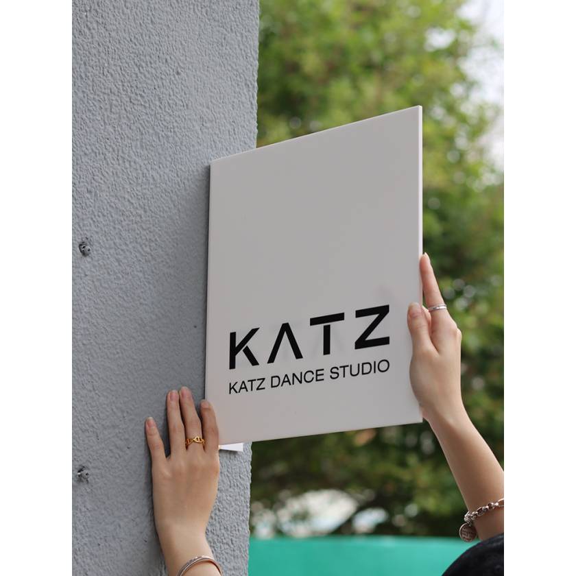 Double-sided hanging signage - door signage | macaron colors acrylic ...
